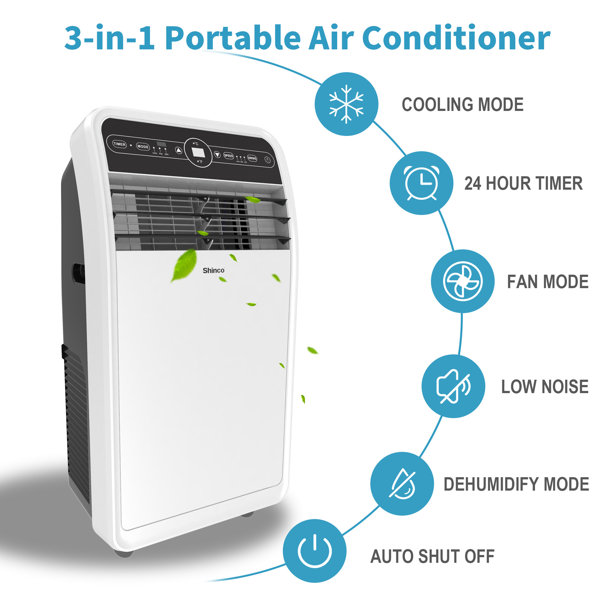 Shinco 10 000 Btu Portable Air Conditioner With Remote And Reviews